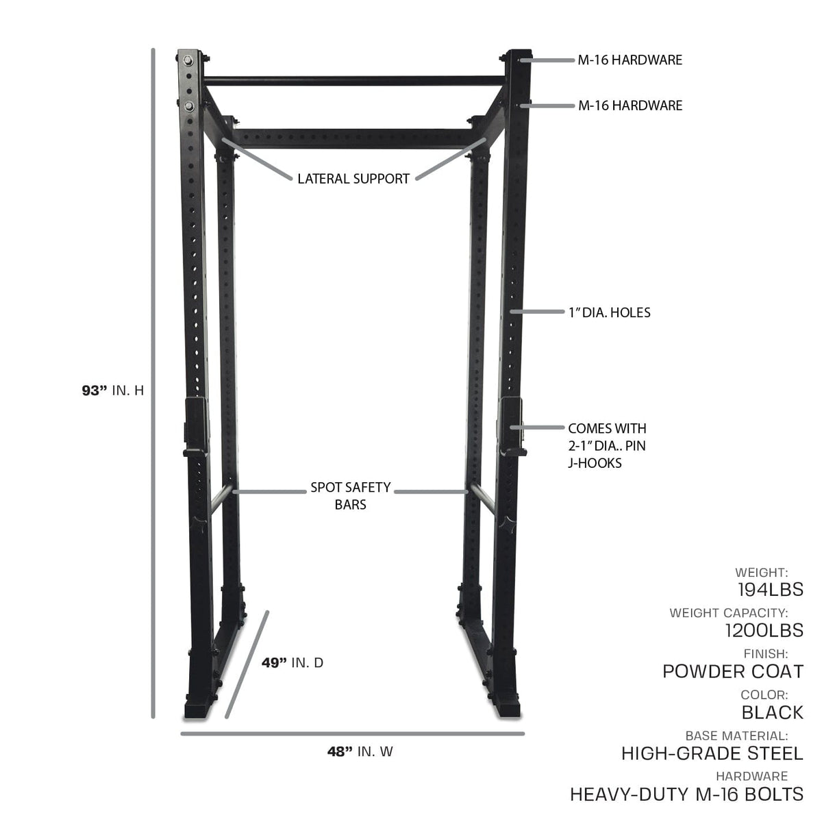 Home Gym Squat & Power Racks | Tru Grit Fitness